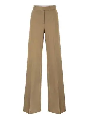 Max Mara Mxmoliato Pure Cotton Wide-leg Trousers - Multicolor