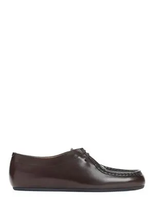 JIL SANDER Leather Lace-up Shoes - Brown