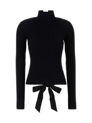 Balenciaga Stretch Viscose Blend Top - Black