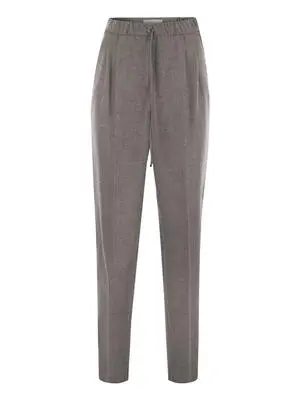 Max Mara MAX MARA Cashmere Drawstring Trousers Gray