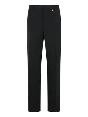 Versace Virgin Wool Trousers - Black