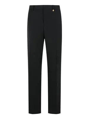 Versace Virgin Wool Trousers - Black