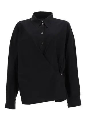 LEMAIRE LEMAIRE Straight Collar Twisted Shirt Black