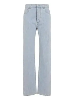 Bottega Veneta Chambray Straight Pants - Blue