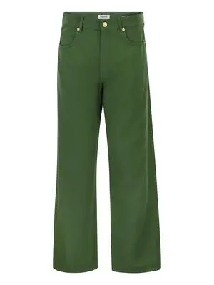 MAX MARA S MAX MARA Cotton And Linen Straight Leg Trousers
