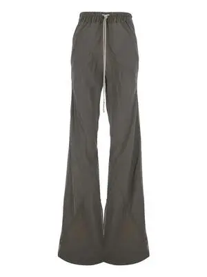 Rick Owens Flared Trousers With Drawstring - Gray