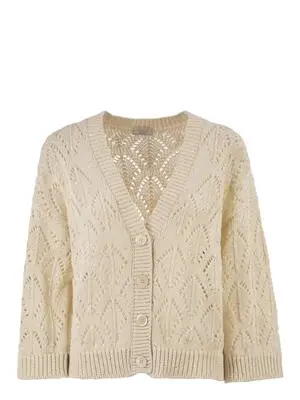 PESERICO PESERICO Cotton Cord Cardigan With Sequins