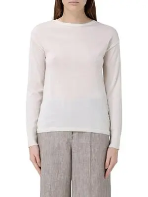 Max Mara MAX MARA Striped Cashmere And Silk Pullover Cream