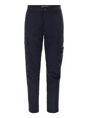 Stone Island Regular Tapered Fit Cargo Trousers - Blue