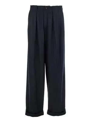 Dolce & Gabbana Wool Cuffed Relaxed Fit Trousers - Multicolor