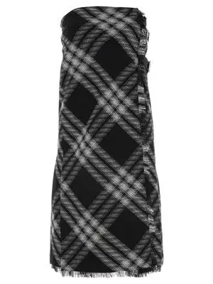Burberry Embroidered Wool Dress - Multicolor