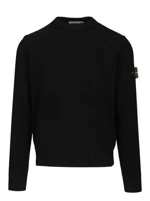 Stone Island Crew Neck Sweater - Black