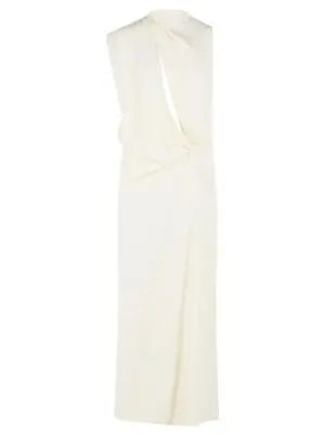Sportmax SPORTMAX Ebbri Asymmetrical Viscose Dress Cream