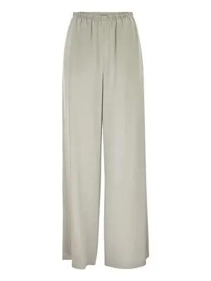Max Mara Silk Crêpe De Chine Trousers - Green