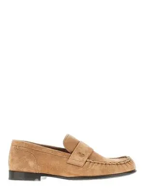 JIMMY CHOO Ellis Suede Leather Loafers - Brown