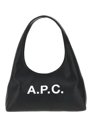 A.p.c. Faux Leather Ninon Baby Tote Bag - Black