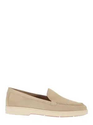 Santoni SANTONI Yaltamoc Suede Loafer Cream