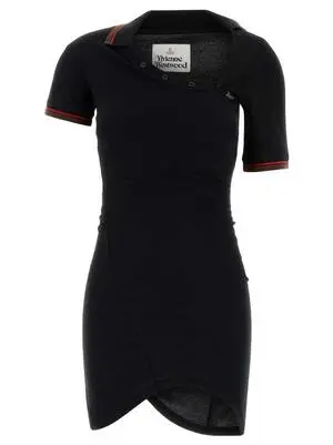 VIVIENNE WESTWOOD VIVIENNE WESTWOOD Cotton Polo Dress Black