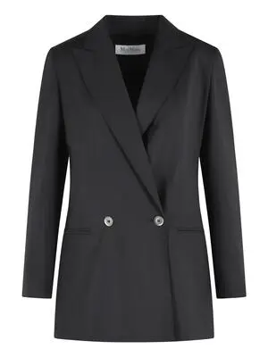 Max Mara Bikini' Virgin Wool Blazer - Black