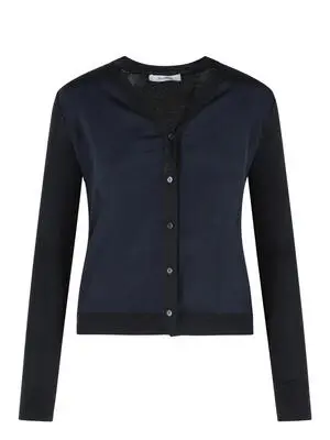 Max Mara Ninfee Silk And Cashmere Cardigan - Blue