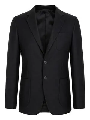 Giorgio Armani Giacca Monopetto Sfoderata In Cashmere - Blue