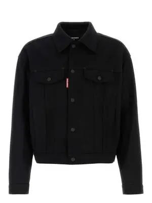 Dsquared2 Wool Blend Wool Jean Jacket - Black