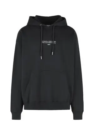 Off-White Statement Cotton Sweatshirt - Black