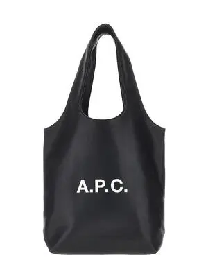 A.p.c. Faux Leather Ninon Small Tote Bag - Black