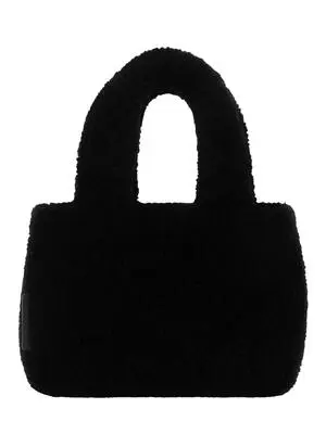 Amina Muaddi Shearling Amini Giuly Handbag - Black