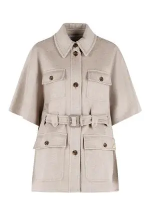 Max Mara Nettare Cashmere Cape - Cream