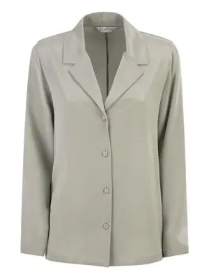 Max Mara Silk Satin Shirt - Green