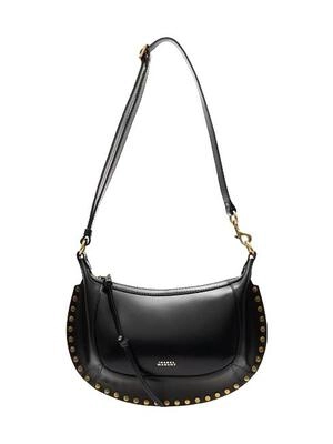 Isabel Marant Étoile Leather Oskan Moon Bag - Black