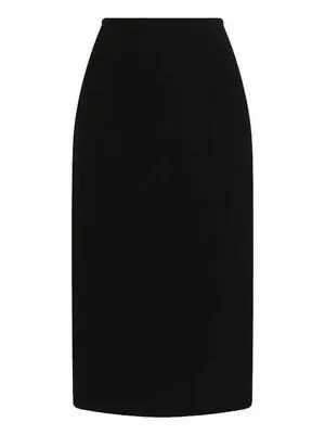 Dolce & Gabbana Wool Crêpe Pencil Skirt - Black