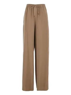 Max Mara Silk Drawstring Trousers - Cream