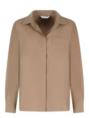 MAX MARA Max Mara 'Siamese' Hazelnut Silk Tela Shirt Women