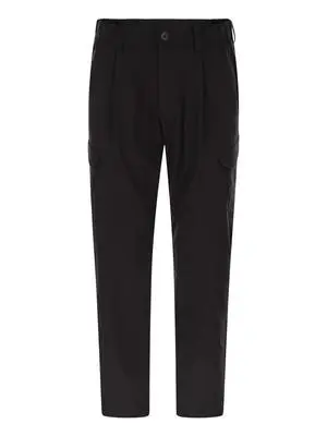 Herno Cargo Trousers With Mechanical Stretch Yarn - Black