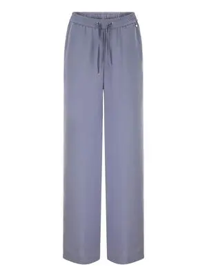 Herno Flowing Wide-leg Trousers With Drawstring - Blue