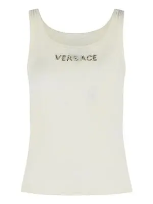 Versace Virgin Wool Tank Top - Cream