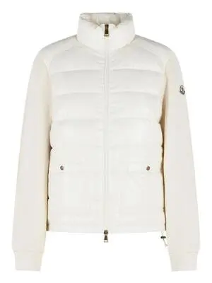 Moncler Open Zip Sweater - White