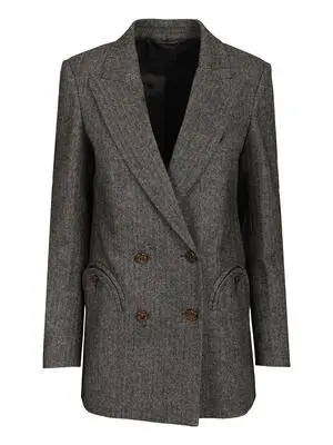 BLAZÉ MILANO Wool Blend Blazer - Gray
