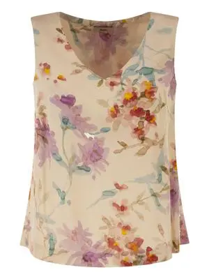 Herno Floral Print Top - Cream