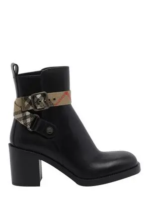 Burberry Huntley Pump Booties - Black