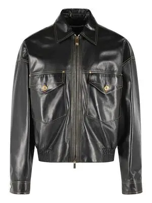 Versace Leather Jacket - Black