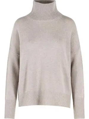 LISA YANG 100% Fine Cashmere Turtleneck Sweater - Cream