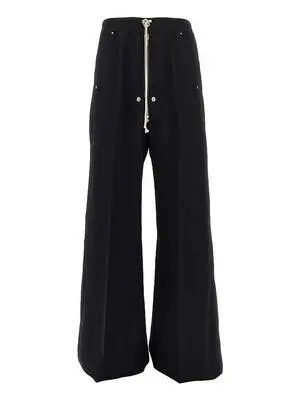 Rick Owens Rick Owens Men Wool Canvas Wide Bela Pants Black