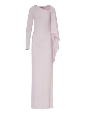 SELF-PORTRAIT Long Asymmetrical Dress - Multicolor
