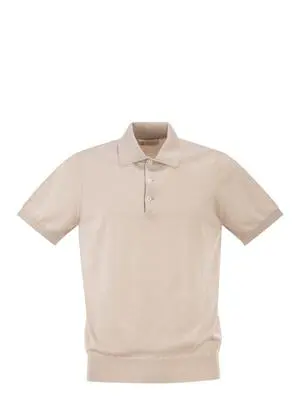 Brunello Cucinelli Lightweight Cotton Knit Polo Shirt - Multicolor