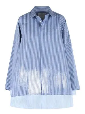 Sacai Light Cotton Blend Shirt - Blue