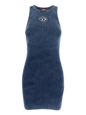DIESEL® DIESEL Ribbed Cotton Cut-Out Dress Multicolor