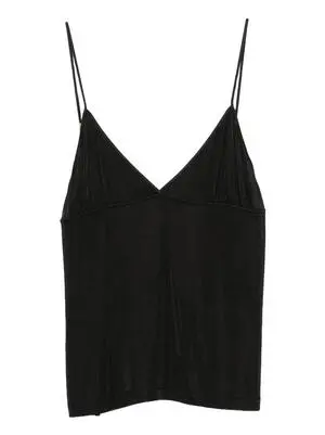 Saint Laurent Chain-link Silk Blend Camisole - Black